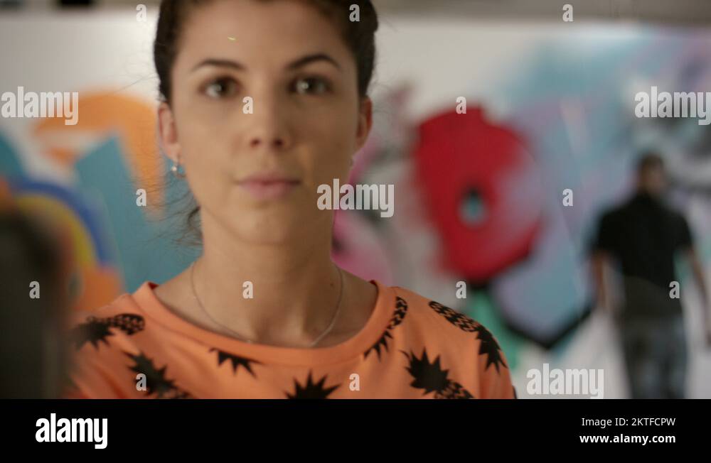 Graffiti artist spray painting at studio Stock Video Footage - Alamy