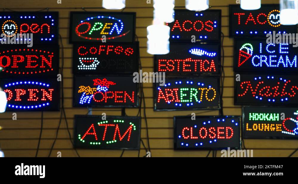 Neon tubes signs Stock Videos & Footage - HD and 4K Video Clips - Alamy