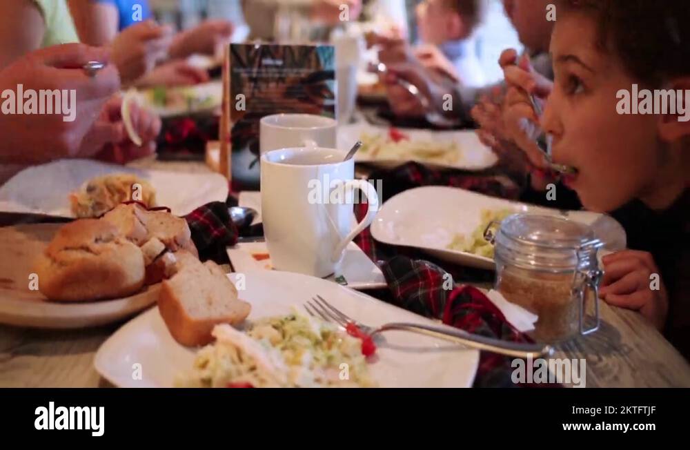 Eating dining inside interior food lunch table Stock Videos & Footage ...