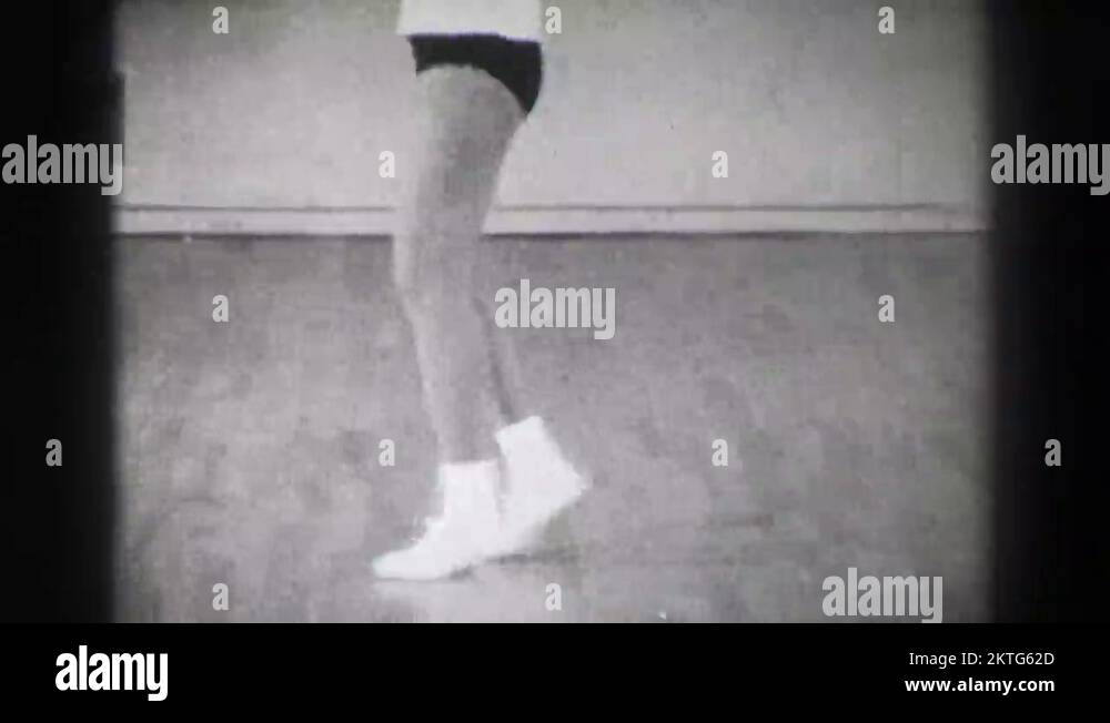 1966: Jazz dance moves 6 closeup behind kick stepping shuffle slide ...