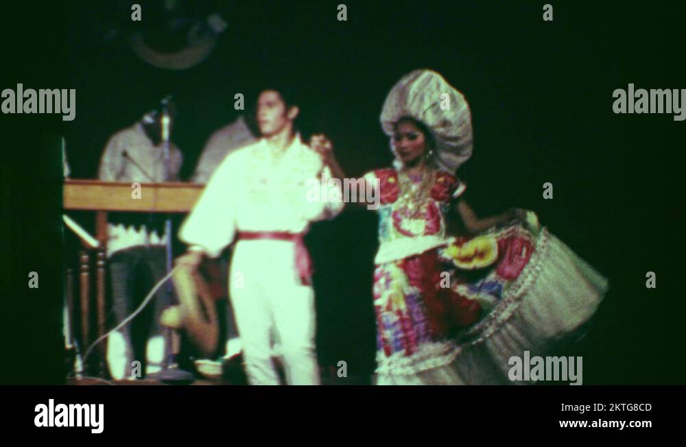 1978: Formal latin stage performance actors dancing extravagant dress ...