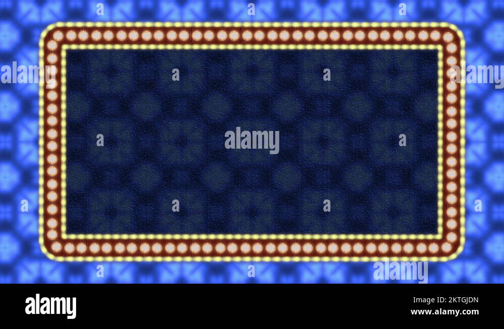 Vintage Flashing Light Neon Sign With Lamps Frame Border Animation ...