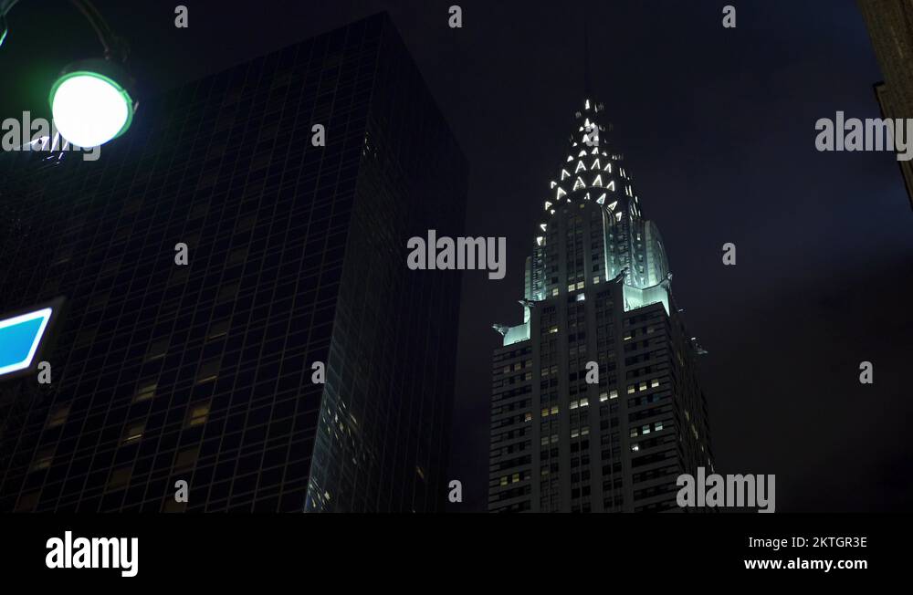 Chrysler building night in midtown Stock Videos & Footage - HD and 4K ...