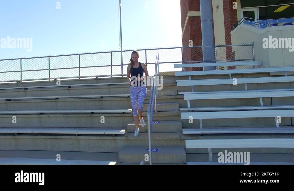 Woman running stadium steps Stock Videos & Footage - HD and 4K Video ...