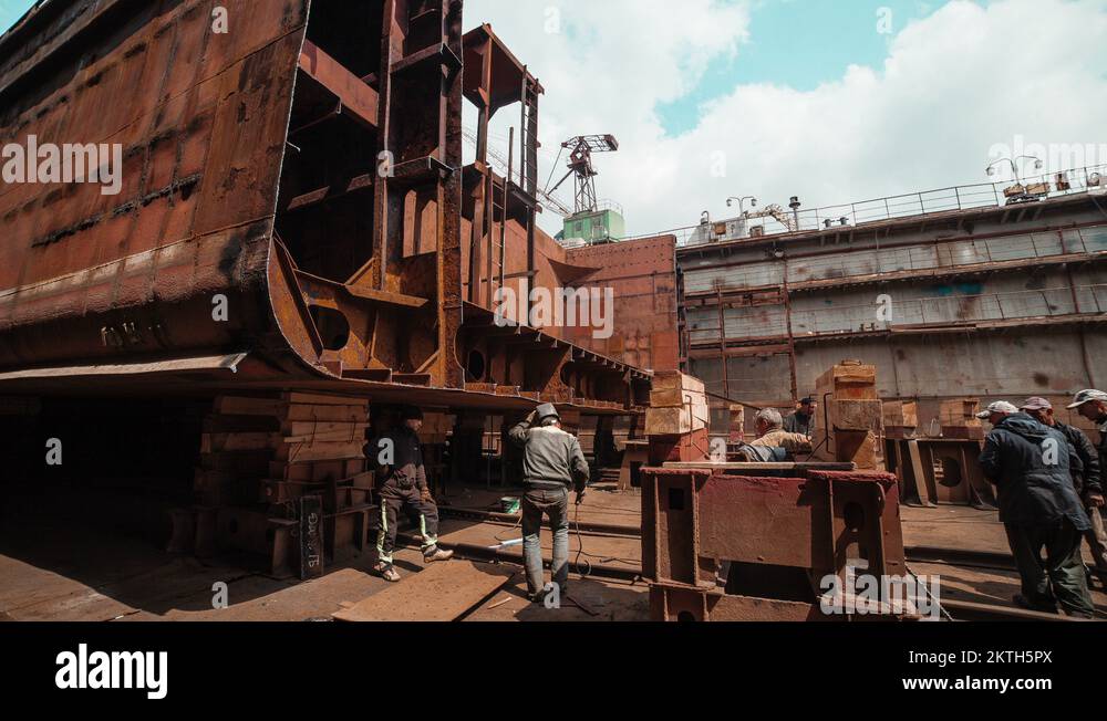 work in the shipyard dock timelapse Stock Video Footage - Alamy
