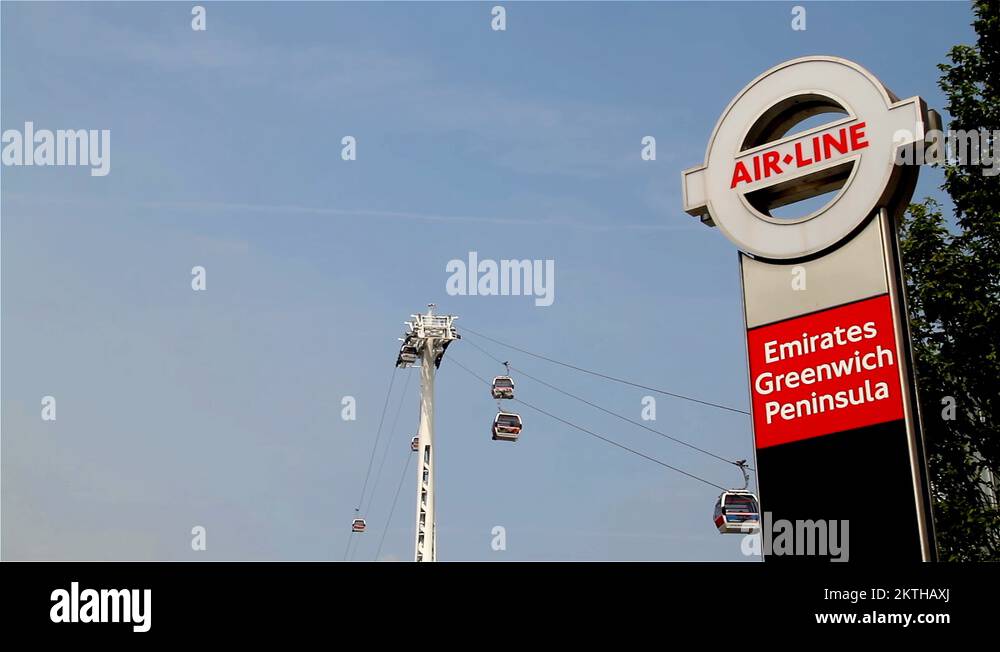 EMIRATES AIR LINE CABLE CAR LONDON ENGLAND Stock Video Footage - Alamy
