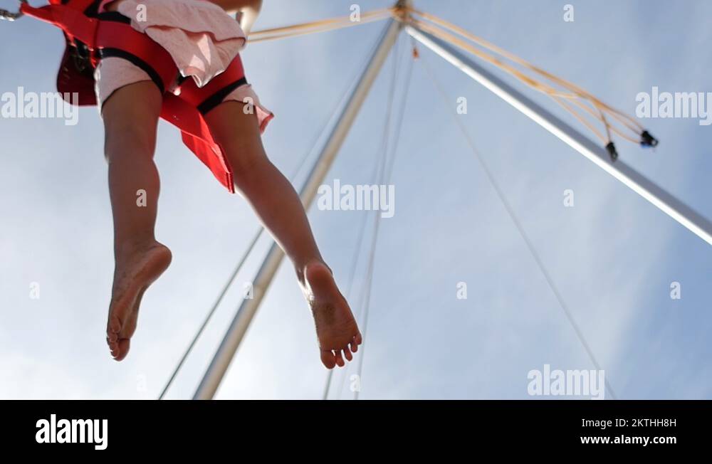 Girl jumping on trampoline harness Stock Videos & Footage - HD and 4K ...