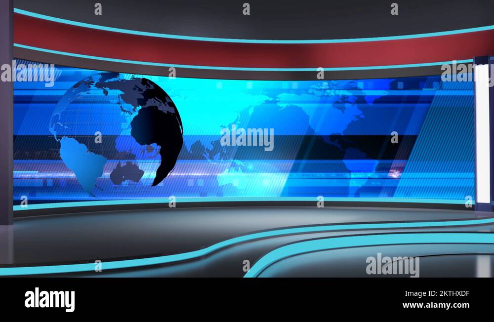 News TV Studio Set 186- Virtual Green Screen Background Loop Stock ...