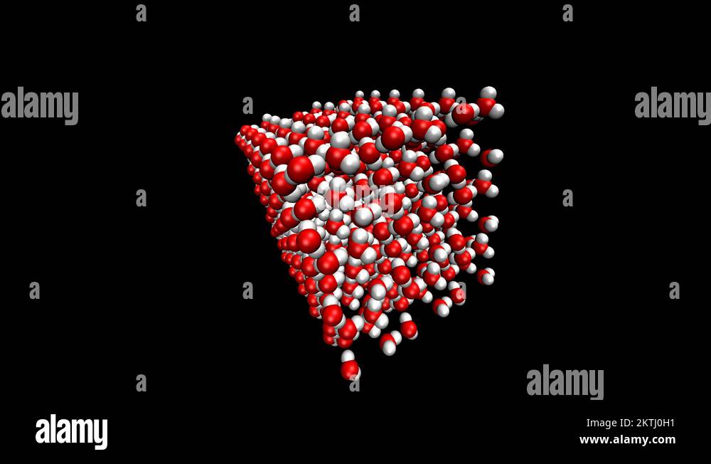Molecular model of an ice crystal lattice Stock Video Footage - Alamy