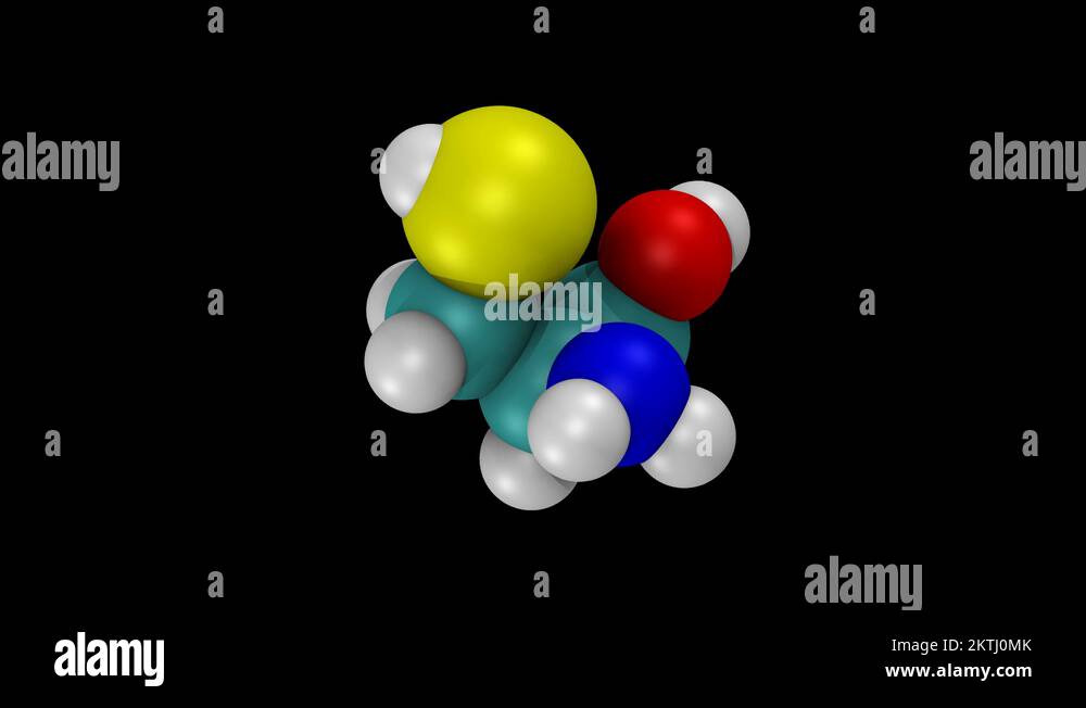 Rotating molecular model of the amino acid cysteine Stock Video Footage ...