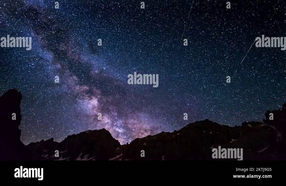 Milky Way and the starry sky from the Alps, time lapse Stock Video ...