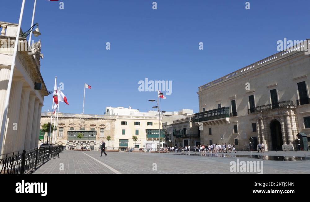 Malta valletta st georges square Stock Videos & Footage - HD and 4K ...