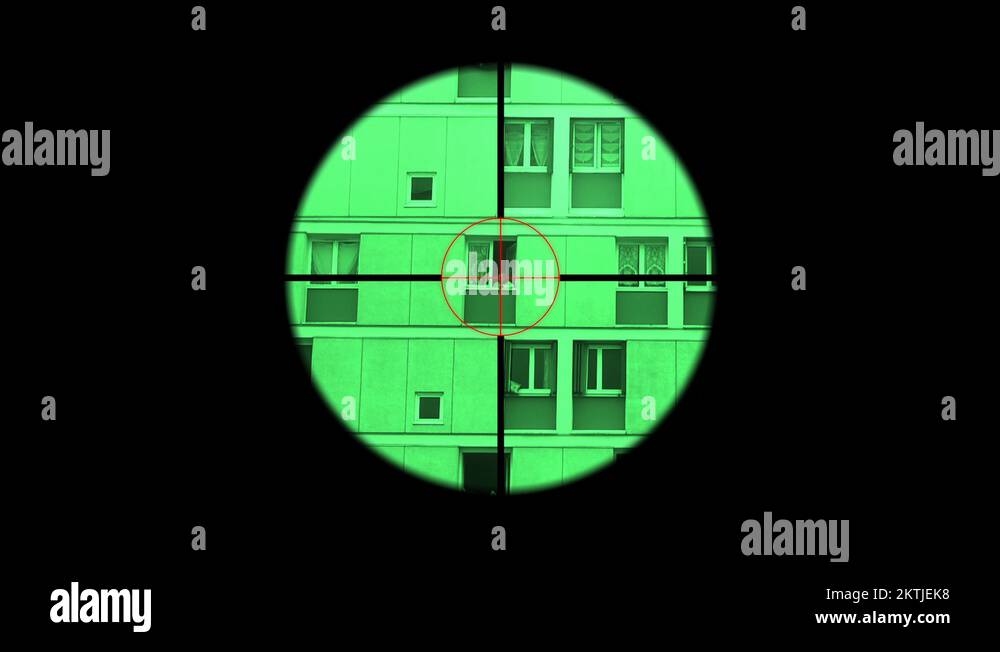 Night Vision Sniper Rifle Aiming Victim Stock Video Footage - Alamy