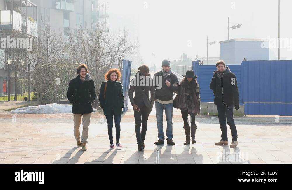 Friends walking Stock Video Footage - Alamy