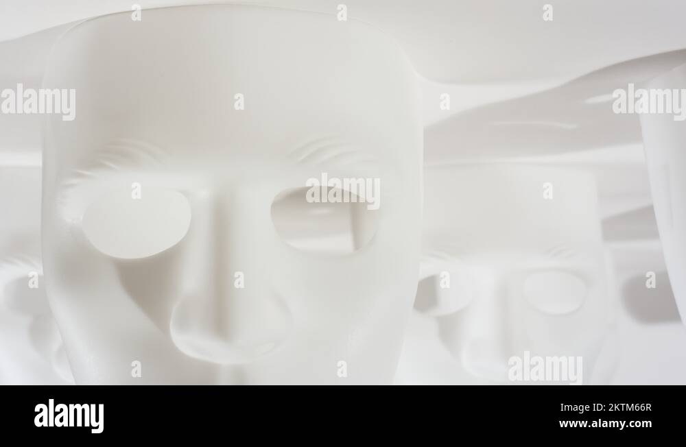 Scary halloween mask white background Stock Video Footage - Alamy