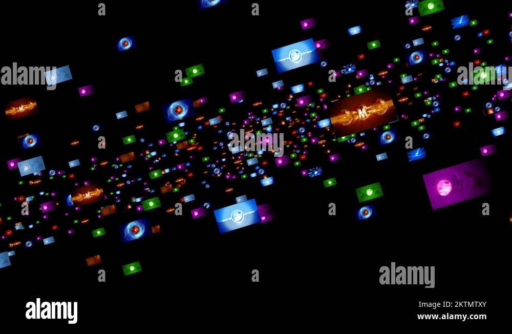 Video wall mass media animation Stock Video Footage - Alamy