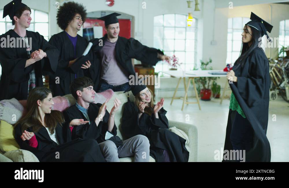 College students clapping in graduation Stock Videos & Footage - HD and ...