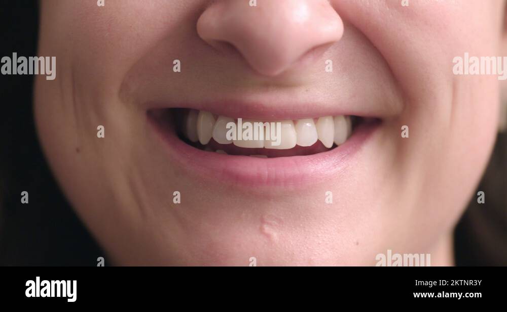 Young woman without makeup brushing her teeth BCU 4K Stock Video ...