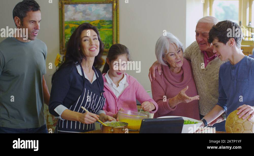3 generations family meal Stock Videos & Footage - HD and 4K Video ...
