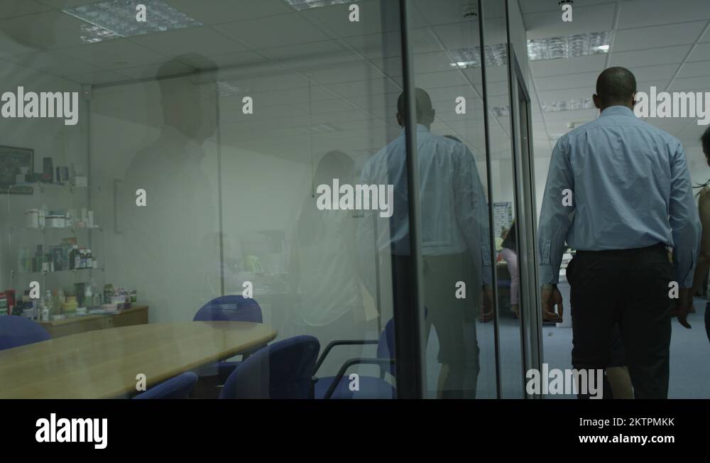 4K, Boardroom office employees at work in modern building Stock Video ...