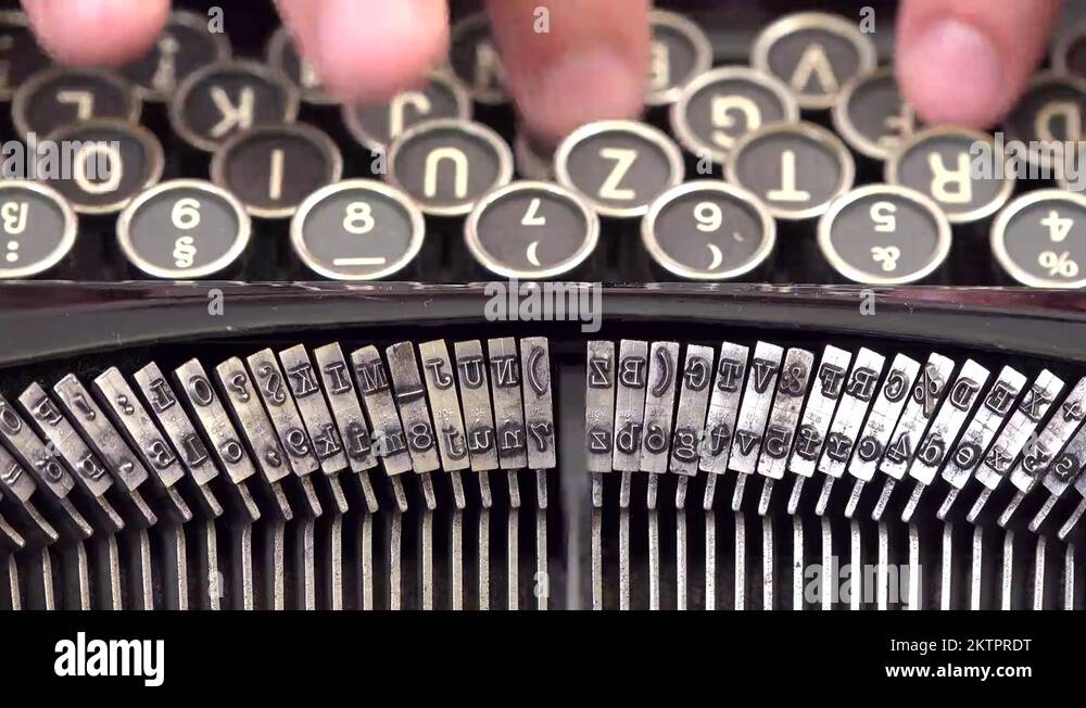 Vintage mechanical typewriter machine black buttons keyboard Stock ...