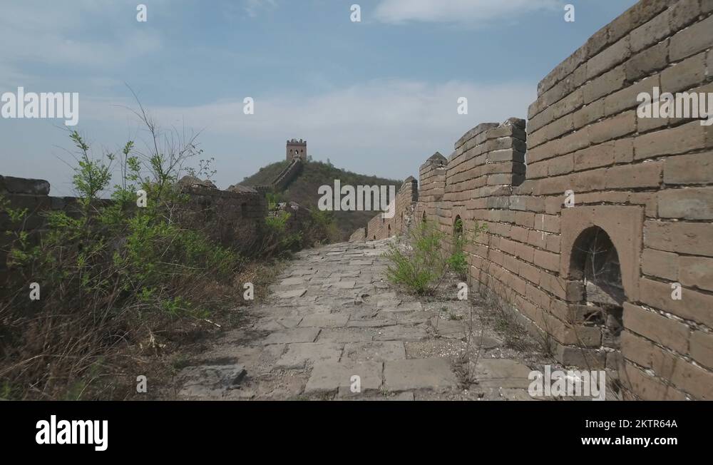 Hiking over a beautiful decaying overgrown stretch of the Great Wall of ...