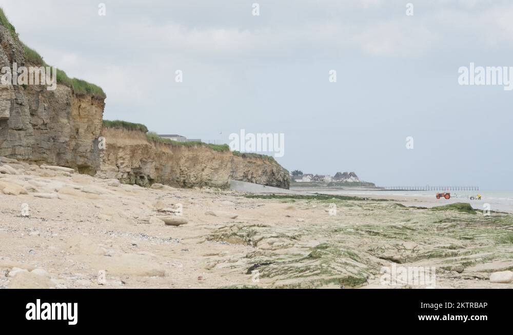 Sword beach allies landing area in WW2 northern France Normandy 4K ...