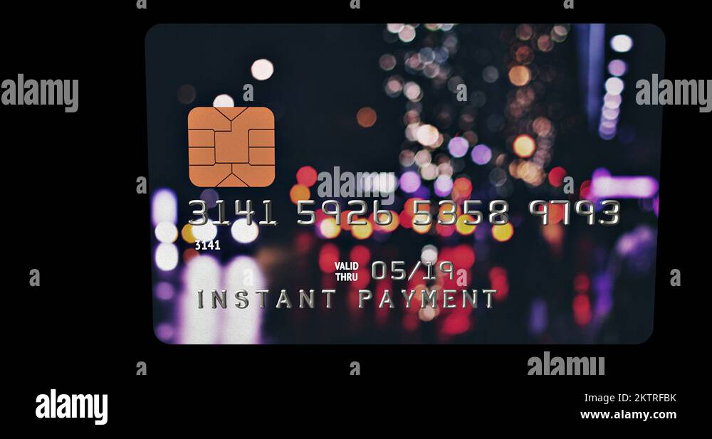 W/Alpha: Bank Card / Instant Payment / Green Screen Stock Video Footage ...