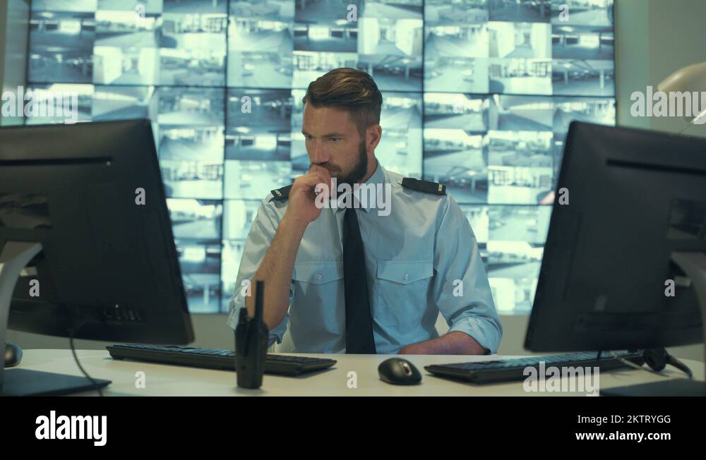 Security guard watching cctv Stock Videos & Footage - HD and 4K Video ...