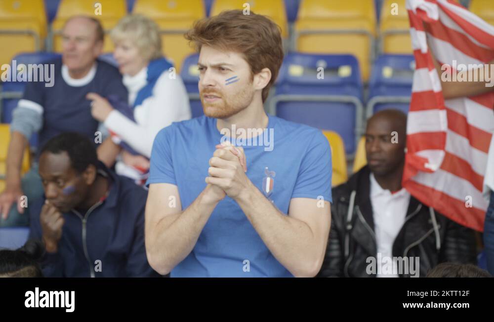 4K Excited fans in sports crowd, celebrating & cheering on their team ...