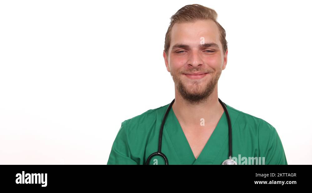 Medical Doctor Man Looking Camera Positive Ok Sign Hand Gestures ...