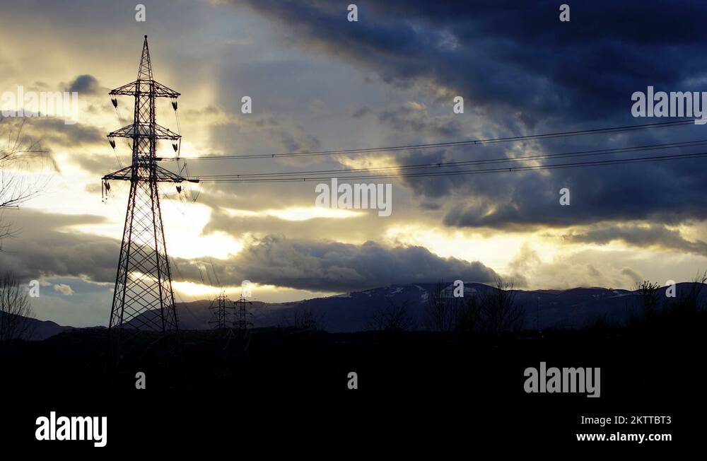 Electricity pylon with dark clouds Stock Videos & Footage - HD and 4K ...