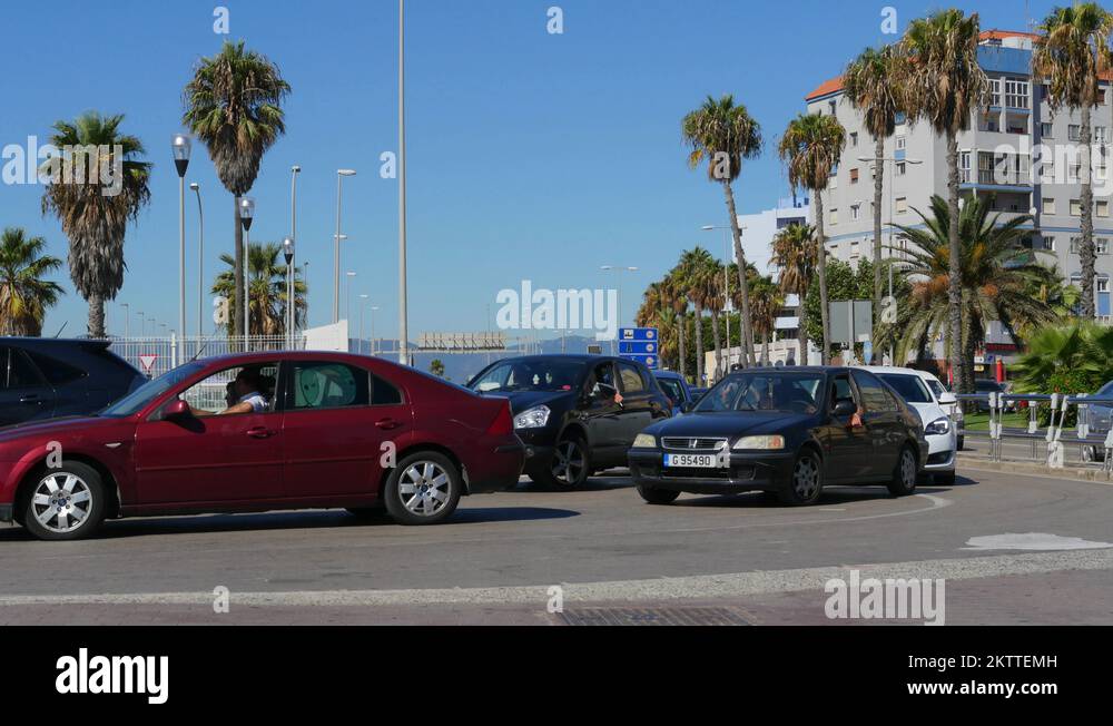 Cars queuing at the gibraltar border Stock Videos & Footage - HD and 4K ...