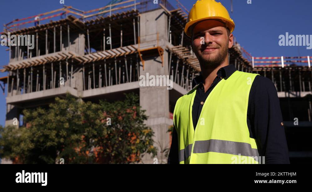 Happy Engineer Man Look Camera Show Ok Sign Hand Gestures Under ...