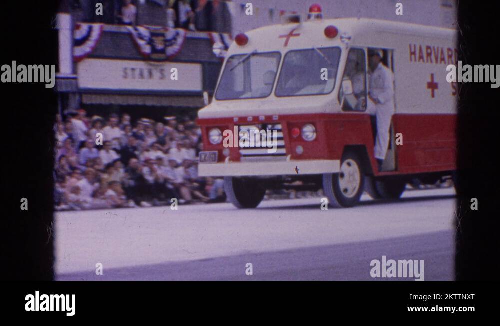 1964: an ambulance is seen in a parade HARVARD, ILLINOIS Stock Video ...
