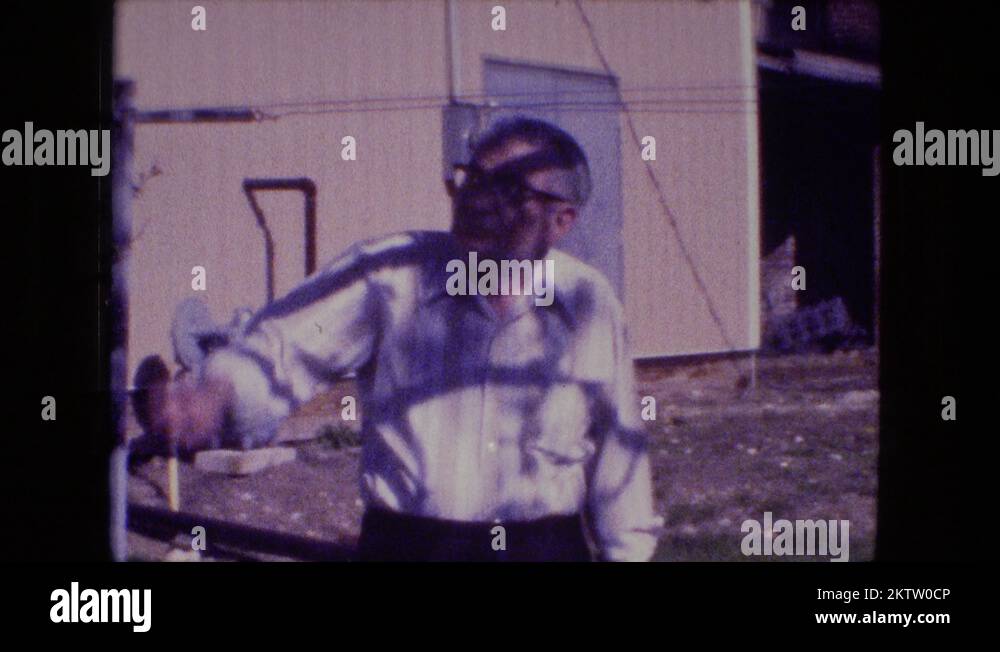 1976: old man standing outdoor pointing upwards FORT WAYNE, INDIANA ...