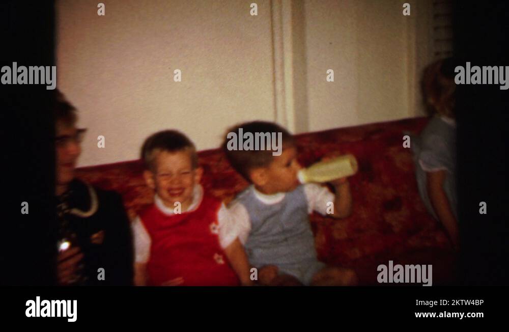 1972: funny and restless kids on the couch with an old woman LYNBROOK ...