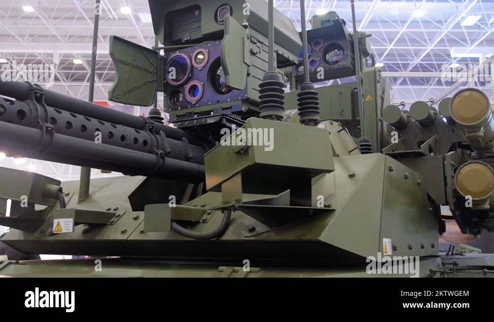 Anti-aircraft missiles with laser-guided and a gun on armored military ... Anti-aircraft missiles with laser-guided and a gun on armored military ...