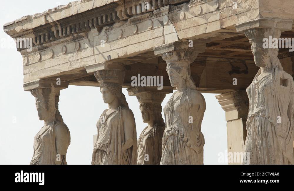 Caryatids erechtheum parthenon in greece Stock Videos & Footage - HD ...