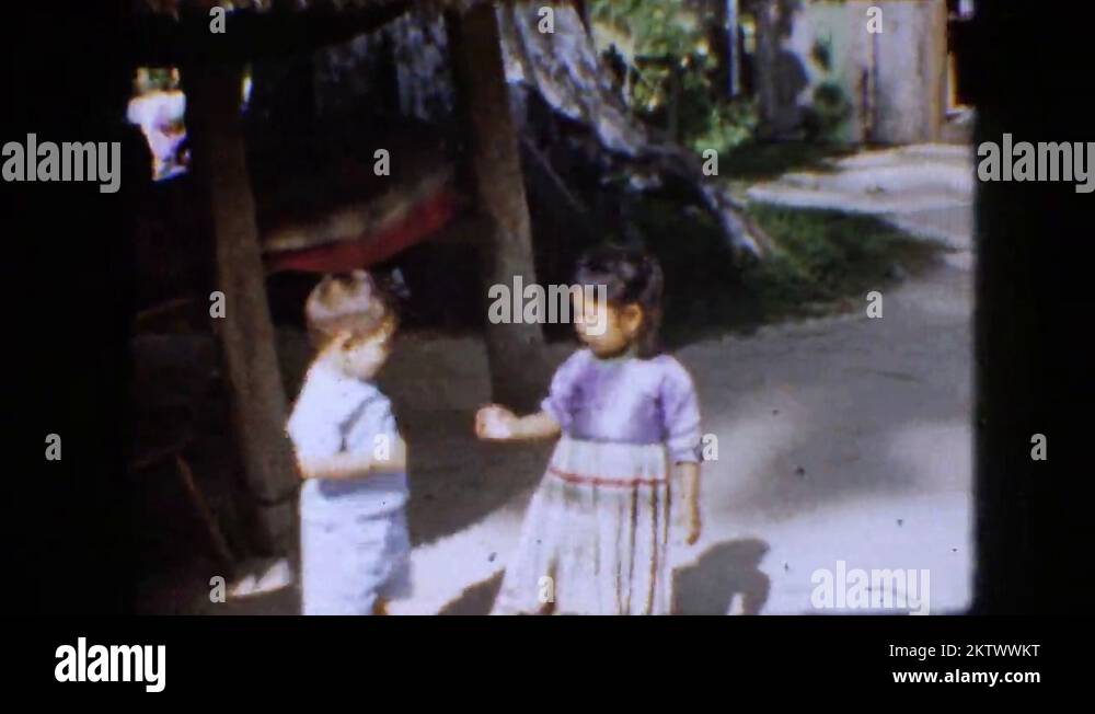 1958: two kids playing together PENNSYLVANIA Stock Video Footage - Alamy