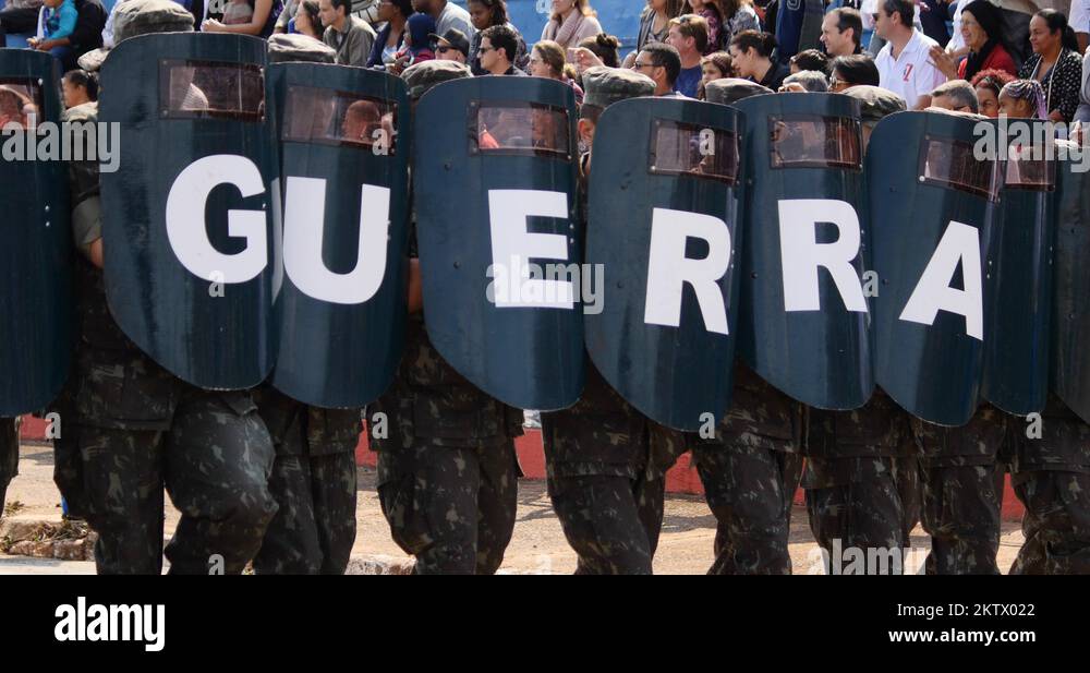 Brazilian Independence Day Celebrations. Brazil, marching, Guerra is ...