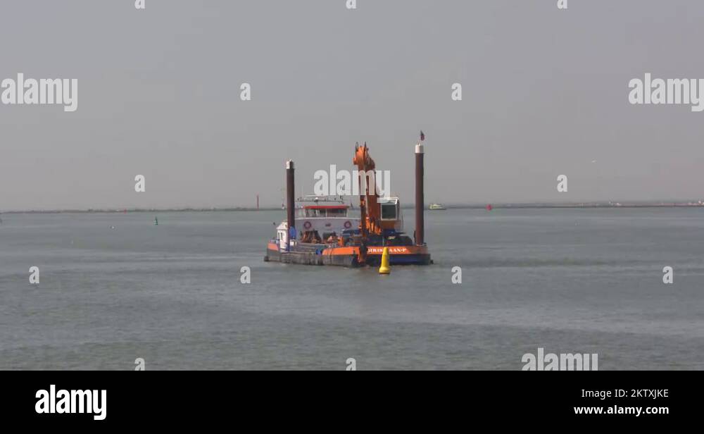 Crane vessel operating at an important connection in Seaport Rotterdam ...