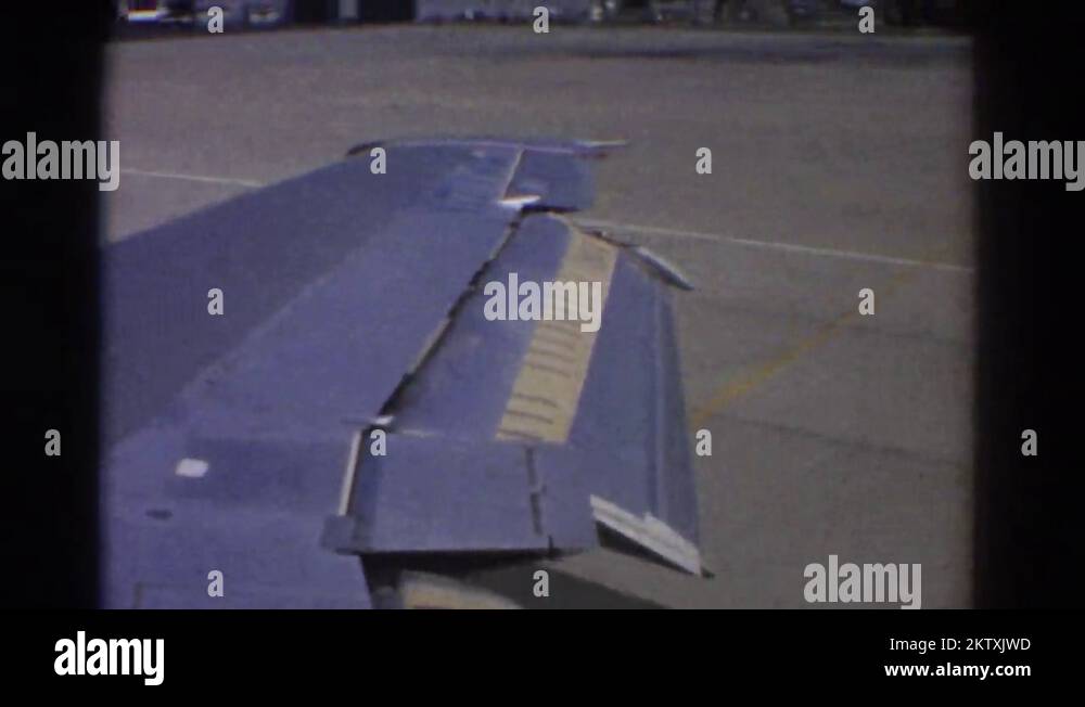 1967: angled and connected sections of airplane wing extend over ...