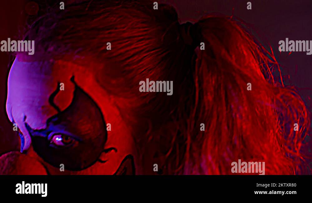 scary clown face creepy weird horror Stock Video Footage - Alamy