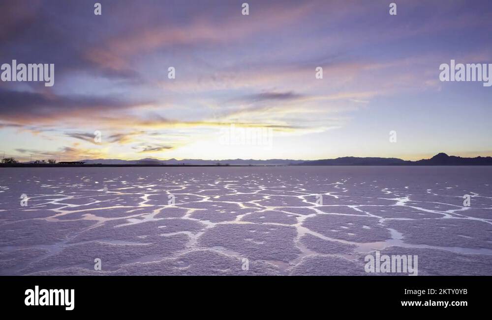Bonneville Salt Flats Sunset Stock Video Footage - Alamy