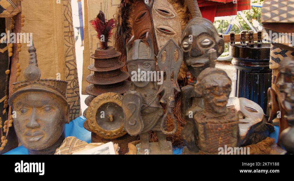 African masks flea market Stock Videos & Footage - HD and 4K Video ...