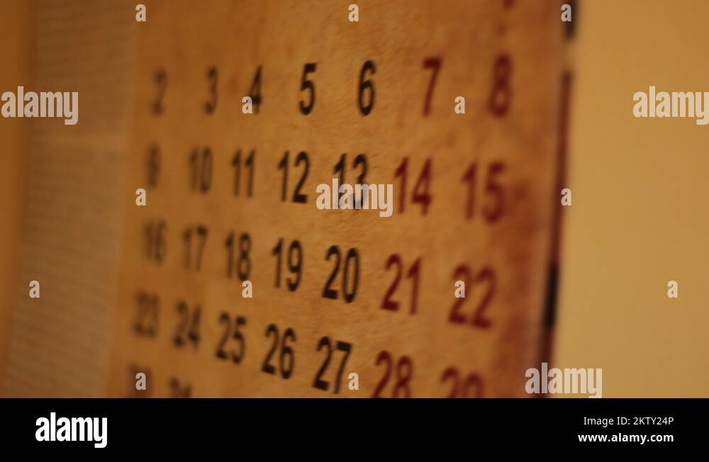 Calender page wall Stock Videos & Footage - HD and 4K Video Clips - Alamy