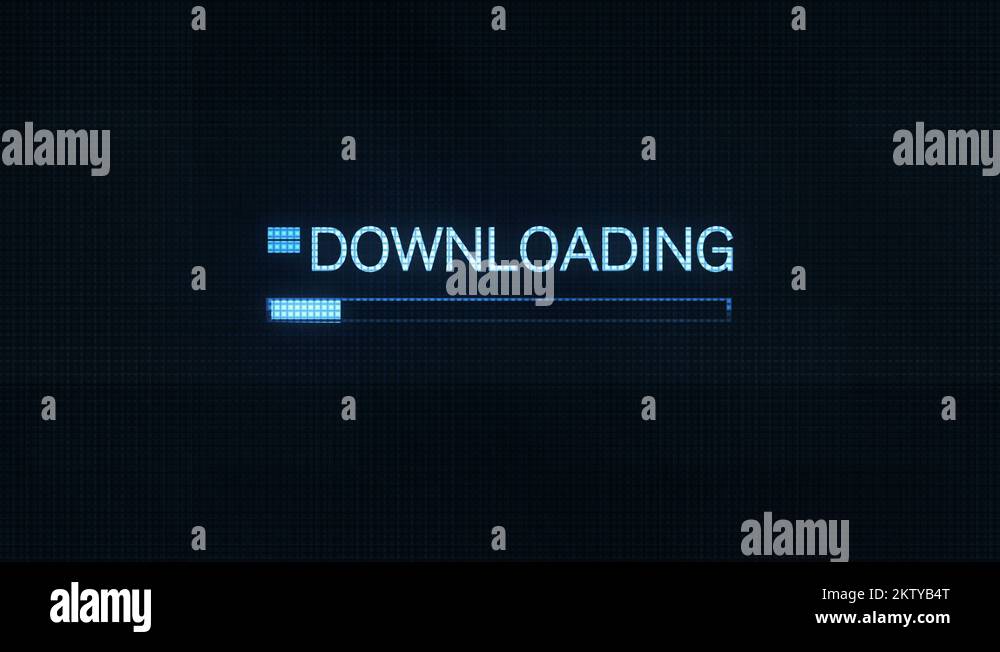 Downloading Symbol on Computer Screen Futuristic Modern Interface with ...