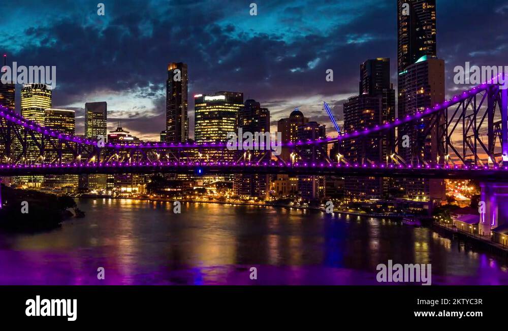 Brisbane city night panorama Stock Videos & Footage - HD and 4K Video ...