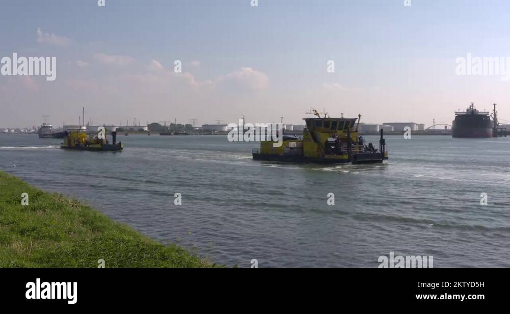 maritime support vessels, oil spill response teams set sail Stock Video ...